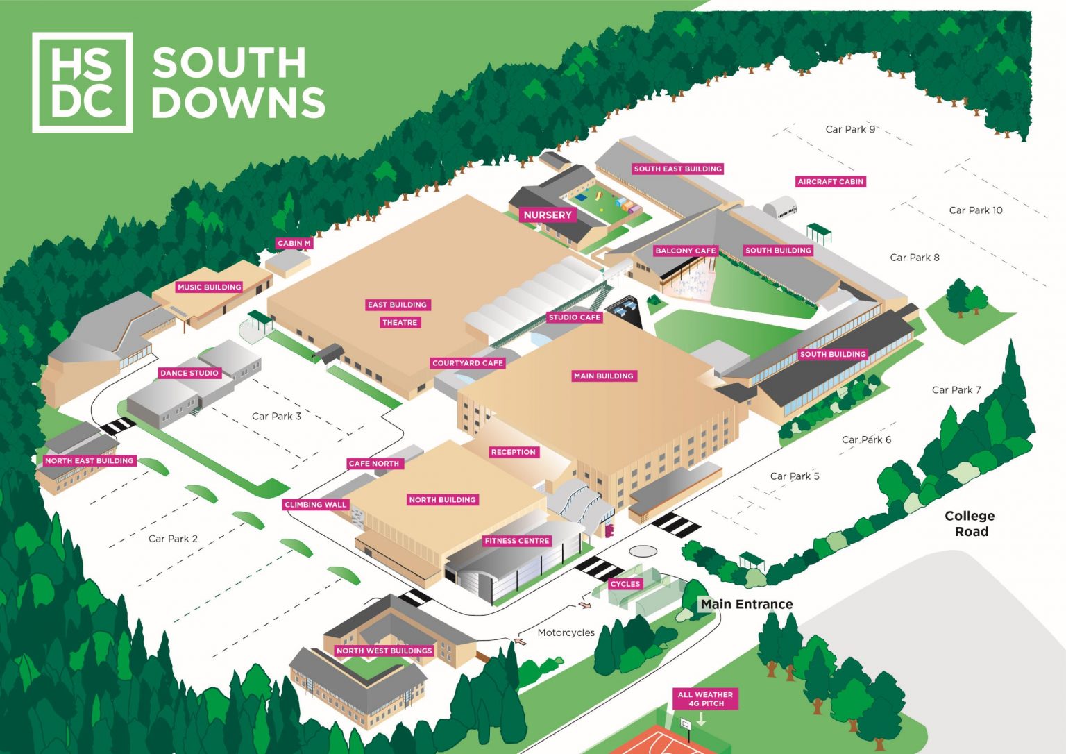 South Downs Campus Map | HSDC